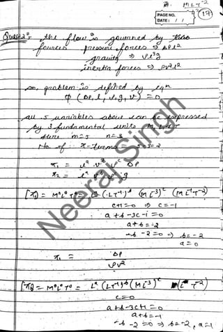 solution of chapter 6 SK SOM (PRINCIPLES OF PHYSICAL SIMILARITY AND DIMENSIONAL ANALYSIS) Third ...