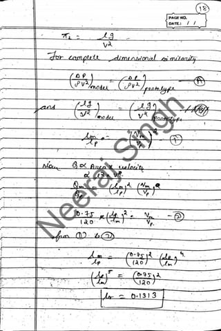 solution of chapter 6 SK SOM (PRINCIPLES OF PHYSICAL SIMILARITY AND DIMENSIONAL ANALYSIS) Third ...