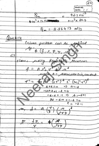 solution of chapter 6 SK SOM (PRINCIPLES OF PHYSICAL SIMILARITY AND ...