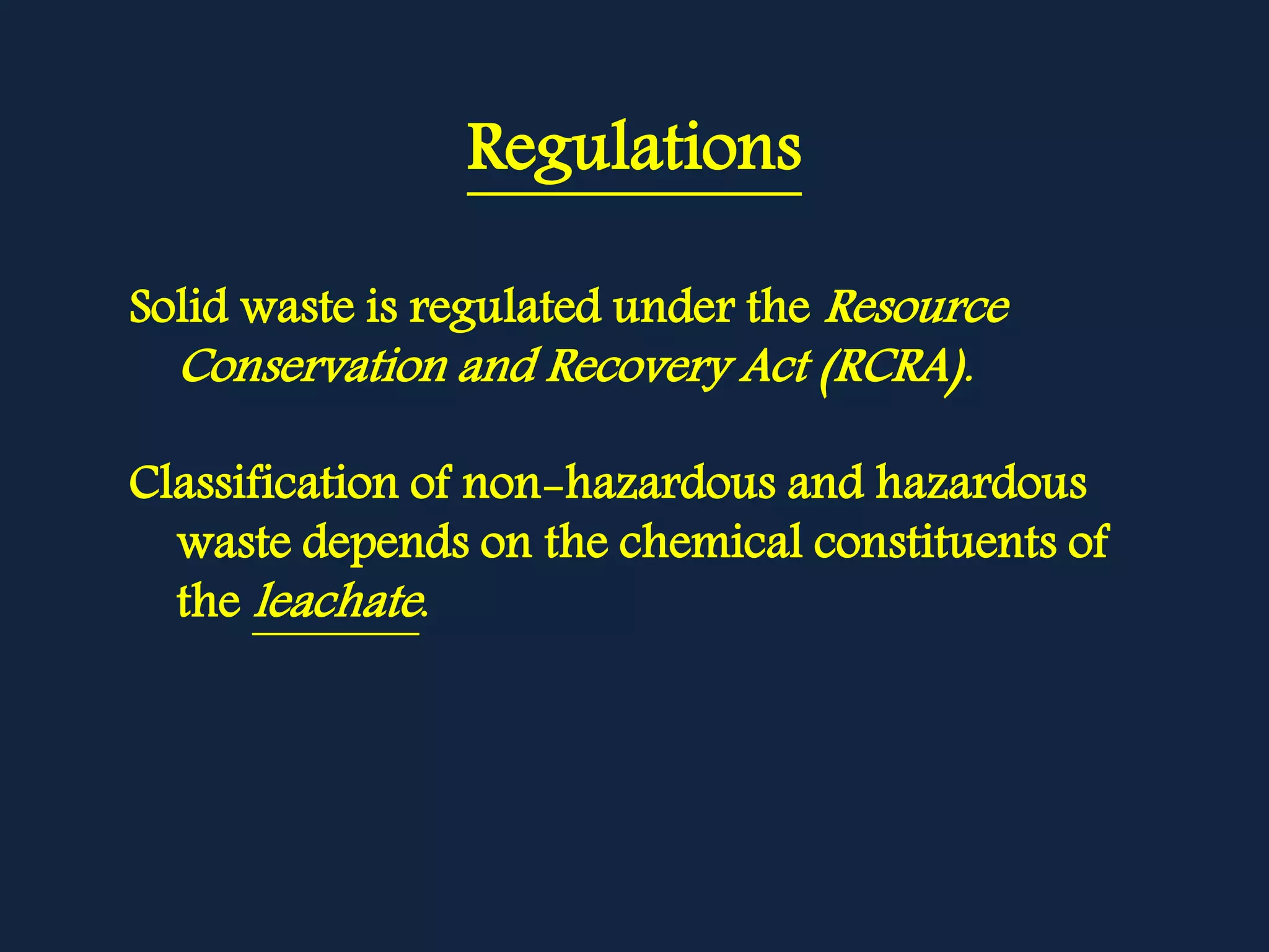 Solid Waste & Hazardous Waste | PPTX