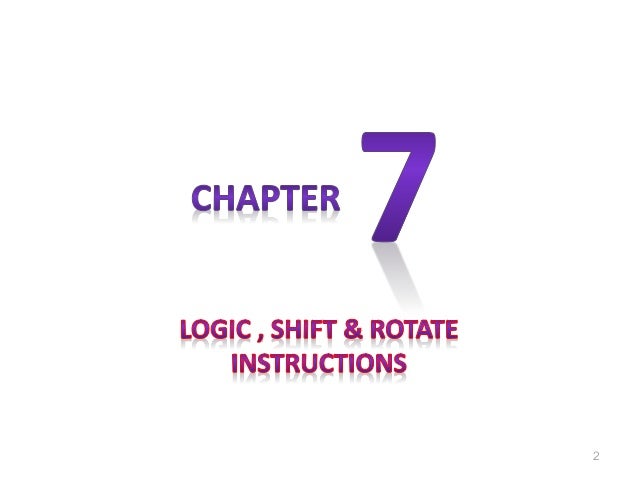 Assembly Language Programming By Ytha Yu Charles Marut Chap 7 Logic…