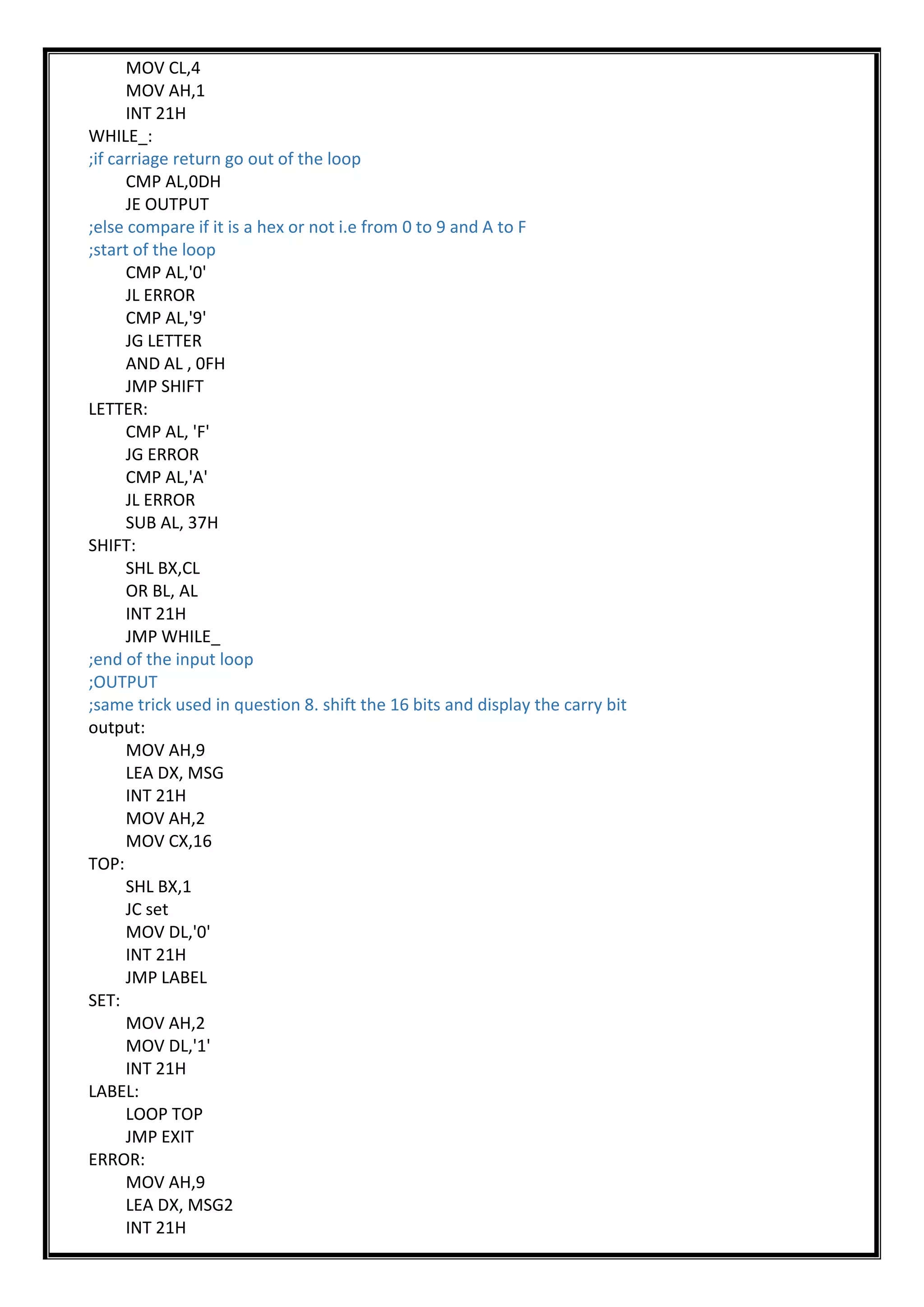 chapter 7 Logic, shift and rotate instructions | PDF