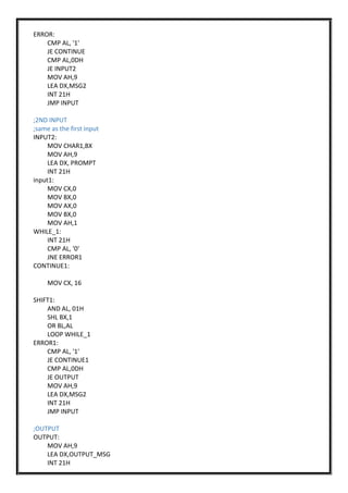 chapter 7 Logic, shift and rotate instructions | PDF