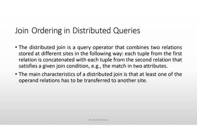 DDBMS_ Chap 7 Optimization of Distributed Queries | PDF