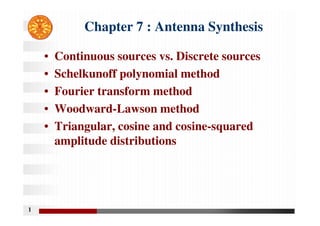 Antenna Synthesis and design methods with | PDF