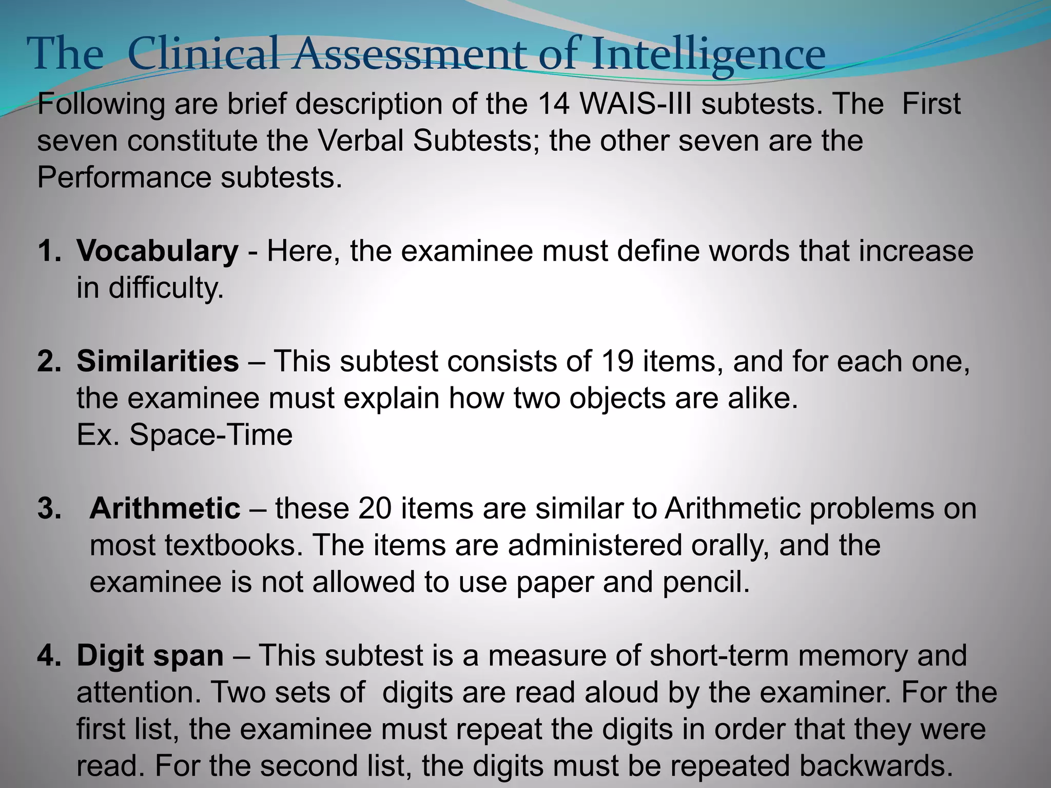 Chap 7 assessment of intelligence | PPTX