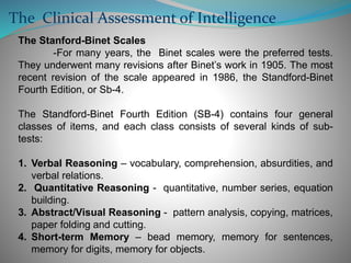 Chap 7 assessment of intelligence | PPTX
