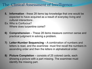 Chap 7 assessment of intelligence | PPTX