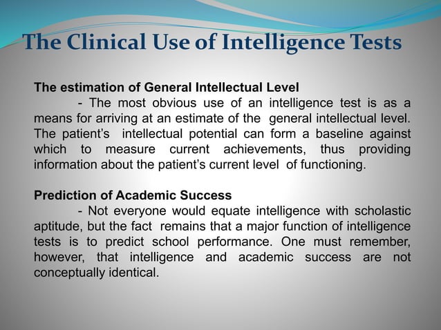 Chap 7 assessment of intelligence | PPTX