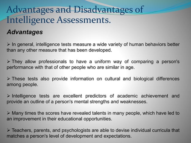 Chap 7 assessment of intelligence | PPT
