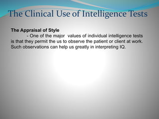 Chap 7 assessment of intelligence | PPTX