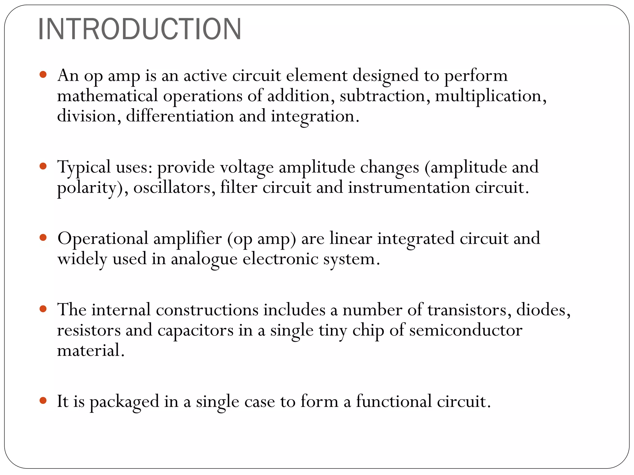 Chapter 7: Operational Amplifier (Op-Amp) | PDF