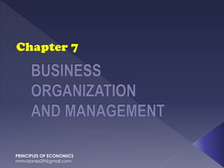Chap7 business org & mgt | PDF | Large Business | Business