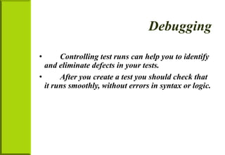 QSpiders - Chapter 7 Debugging | PPTX | Computing | Technology & Computing