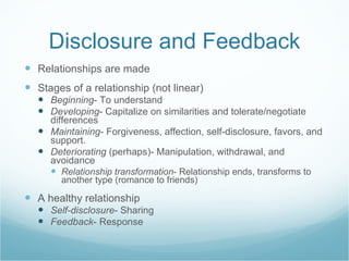 Chap7: Understanding Interpersonal Relationships | PPT