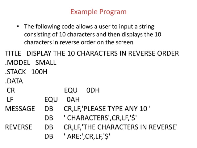 Assembly Language Programming By Ytha Yu Charles Marut Chap 8 The Stack And Introduction To