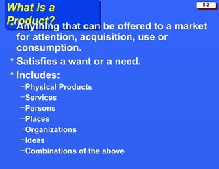 Product and service strategy marketing chap8.ppt