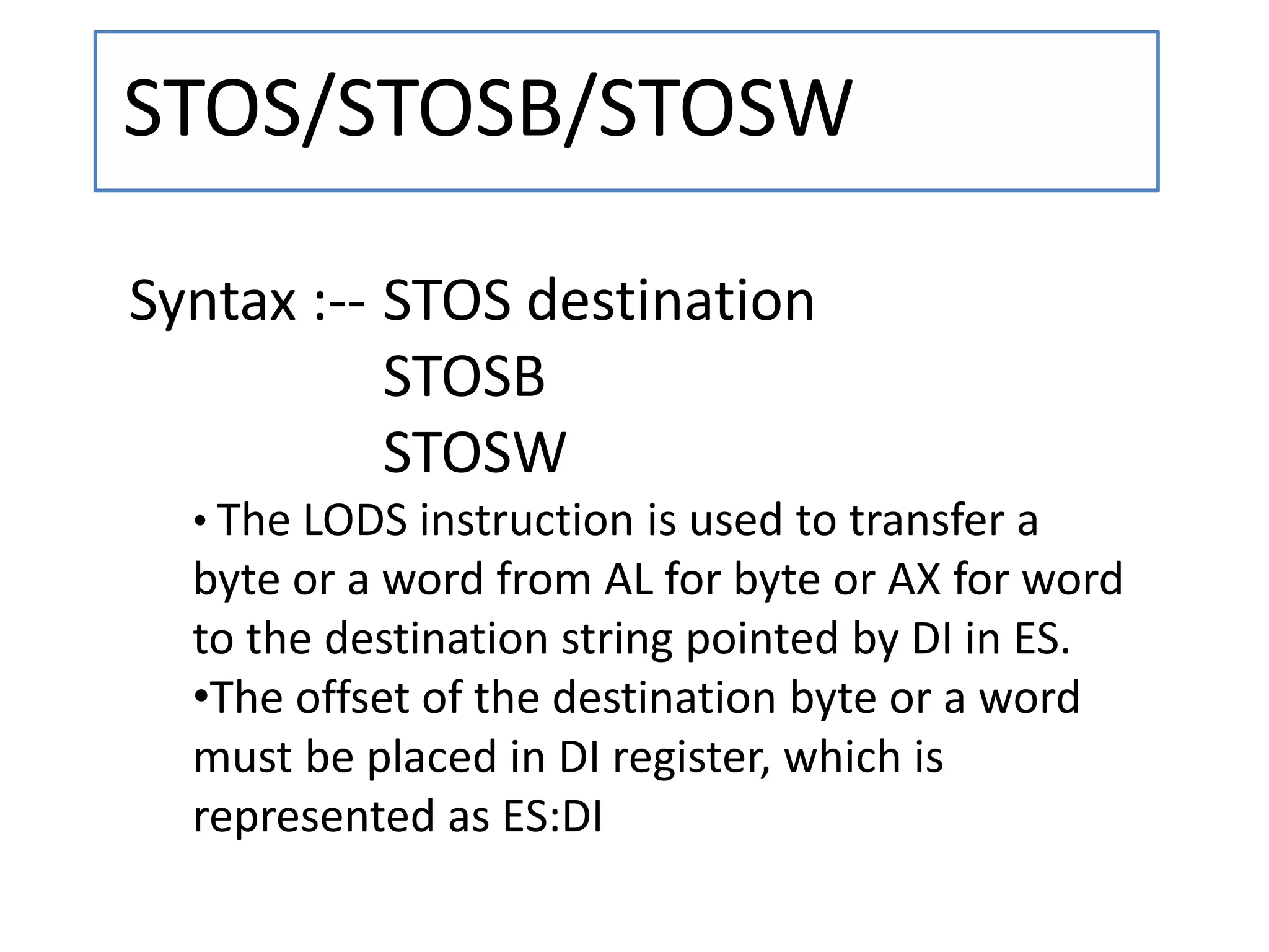 Chap 8086 string | PPTX