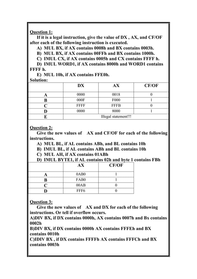 Chap 8 The stack and introduction to procedures & Chapter 9 ...