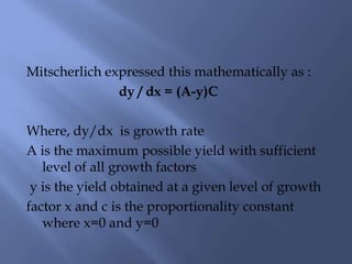 crop growth theory | PPTX