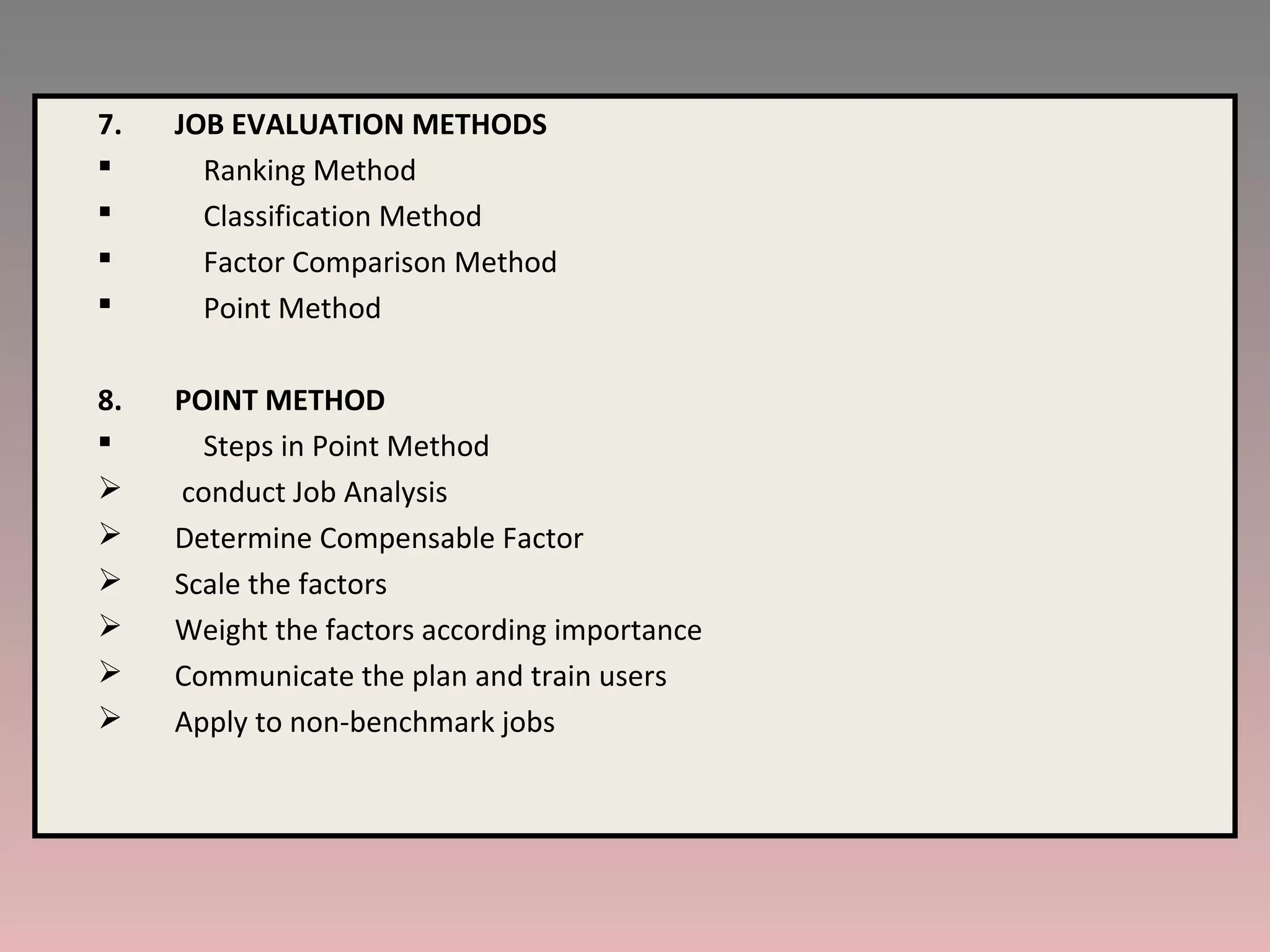JOB EVALUATION | PPT