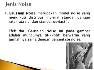 Chap 8 pemfilteran citra | PPTX