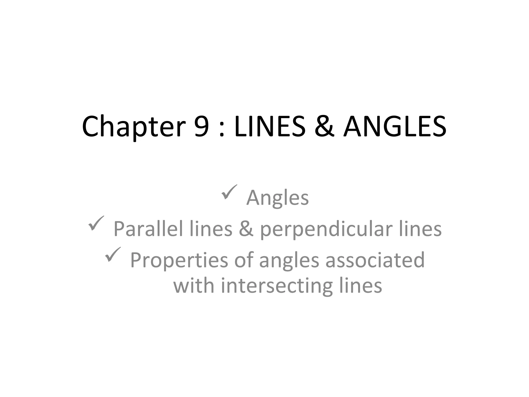 Chap9 lines and angles | PPT