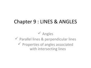Chap9 lines and angles | PPT