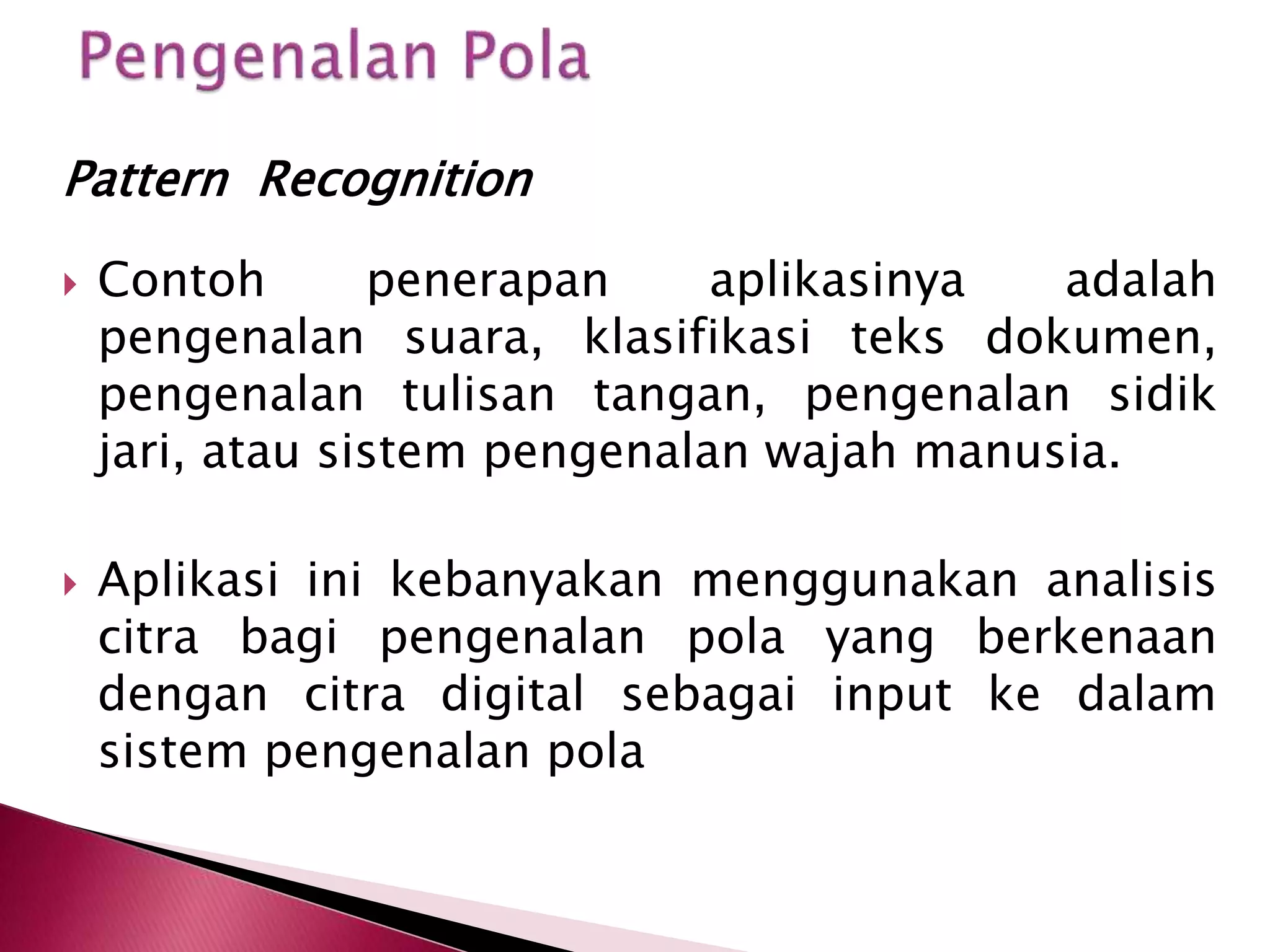 Chap 9 pengenalan pola part 1 | PPTX