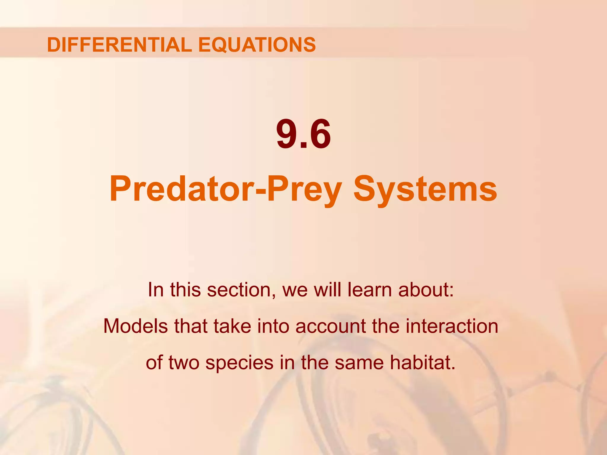 Lotka-Volterra prey predator model | PPT