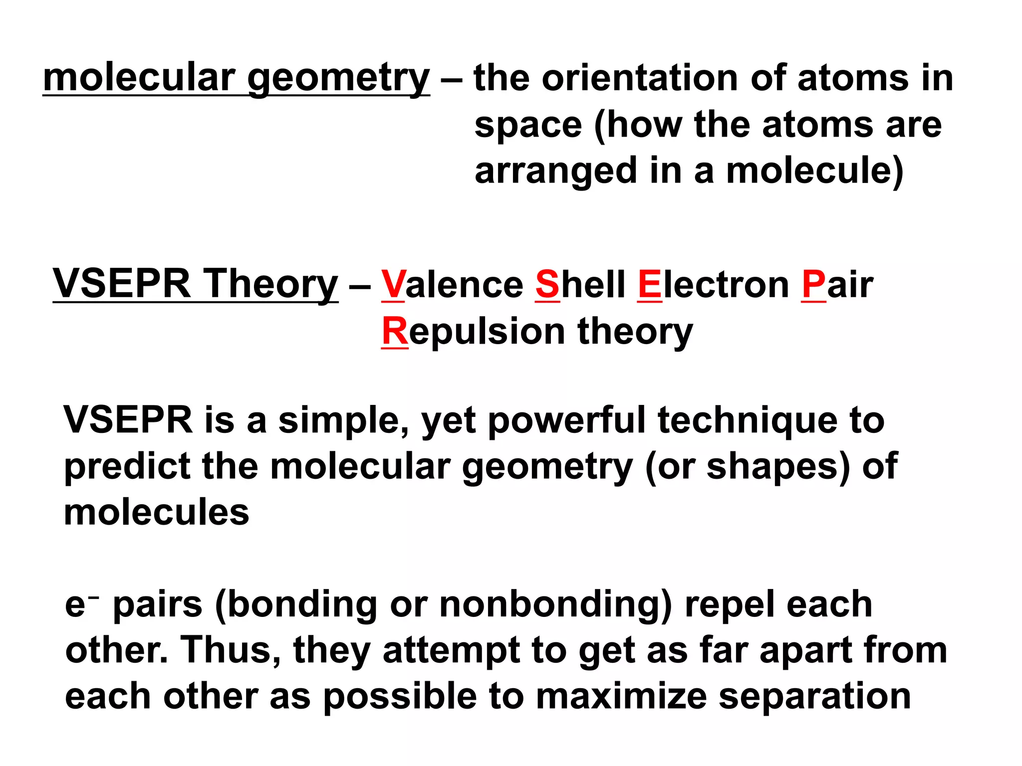 Chapa 9 VSEPR Wiley.pptx | Chemistry | Science