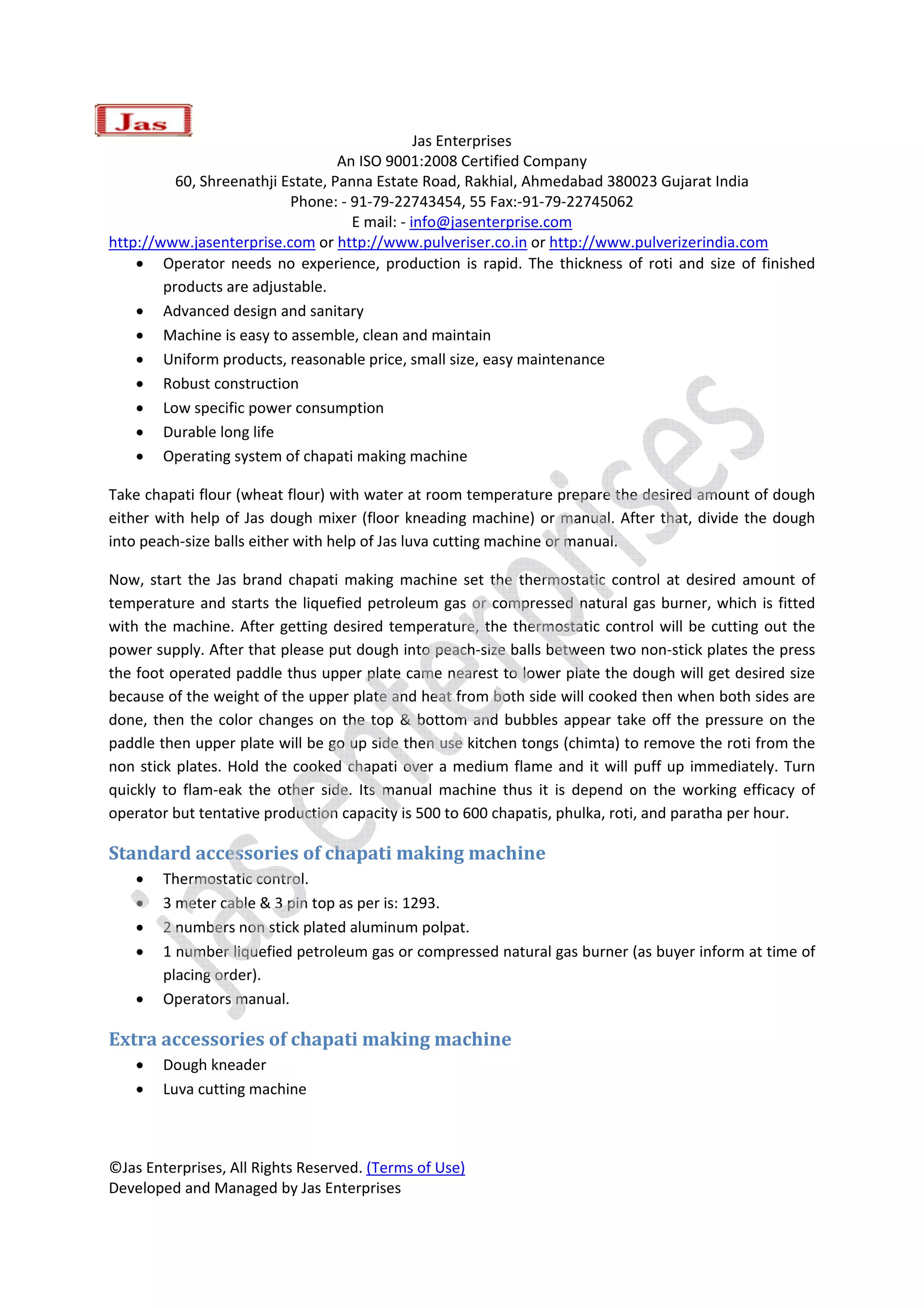 Chapati maker | PDF