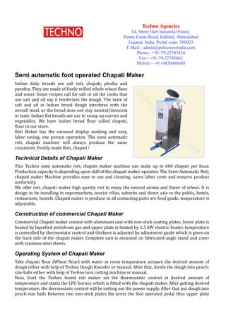 Chapati maker | PDF
