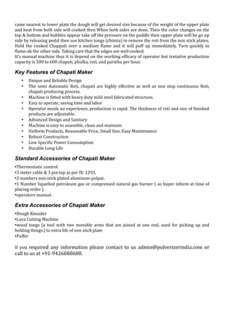 Chapati maker | PDF