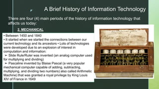 Chaper 1 Brief History of Technologypptx | PPTX