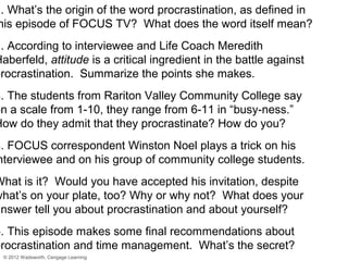 Chaper one aca 115 focus | PPT