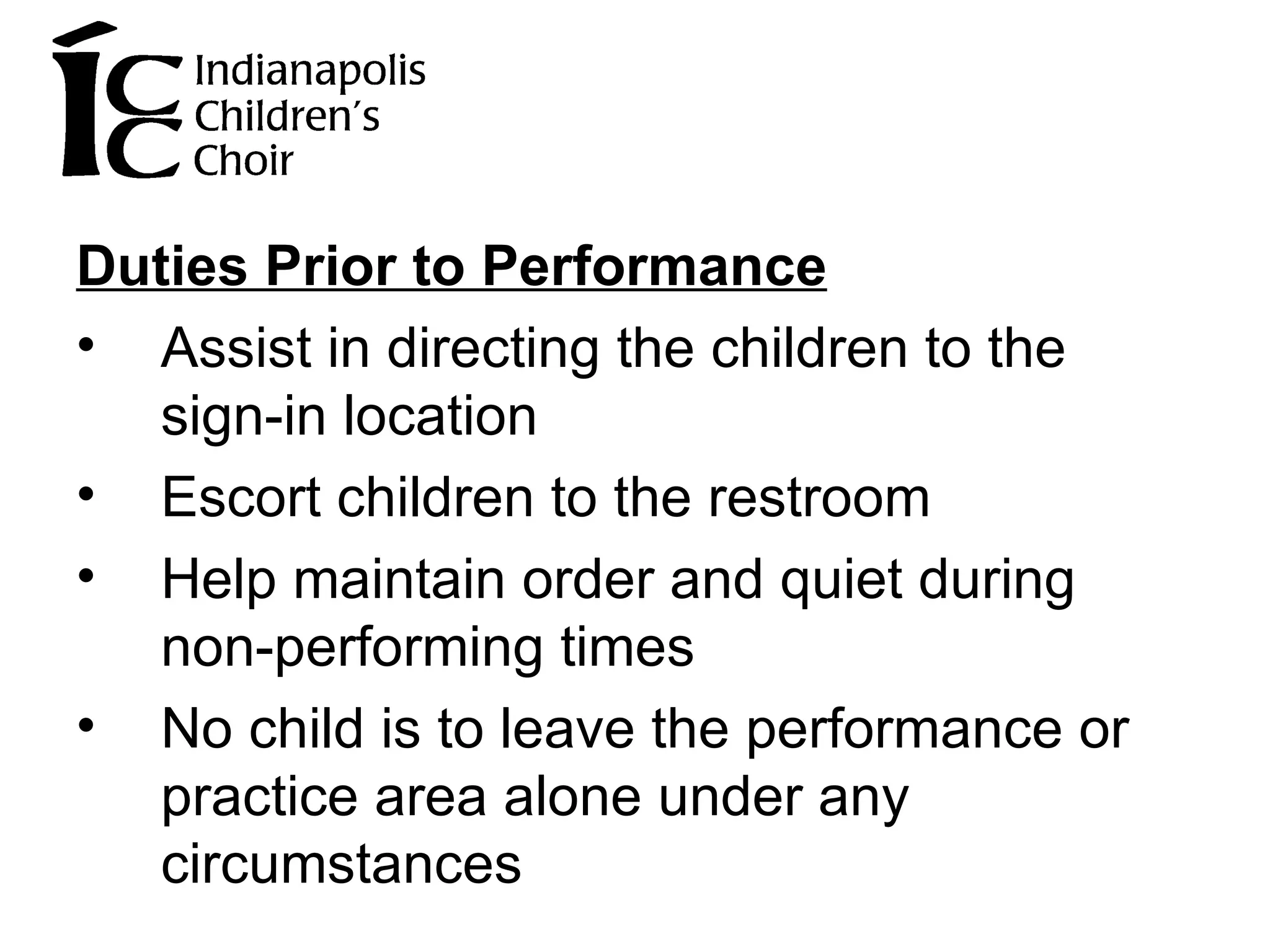 Chaperone duties and responsibilities | PPT