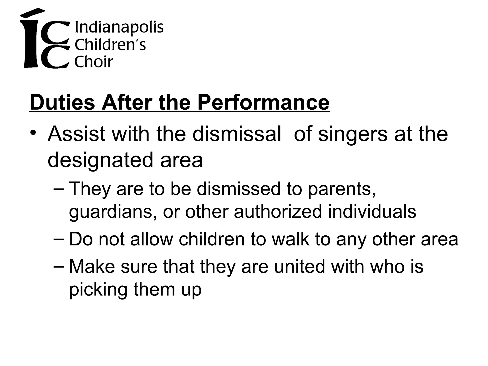 Chaperone duties and responsibilities | PPT