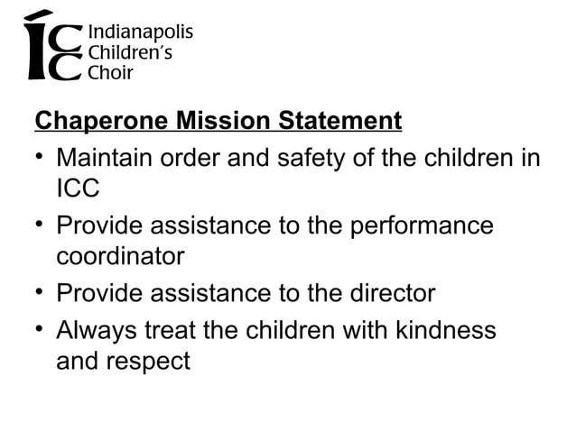 Chaperone duties and responsibilities | PPT | Women\'s Outerwear ...