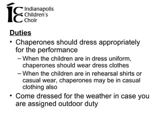 Chaperone duties and responsibilities | PPT