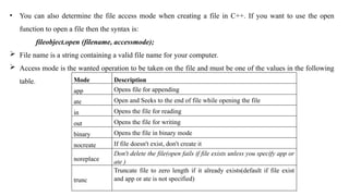 Chapetr 4 C++ file object oriented programming | PPT