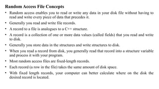 Chapetr 4 C++ file object oriented programming | PPT