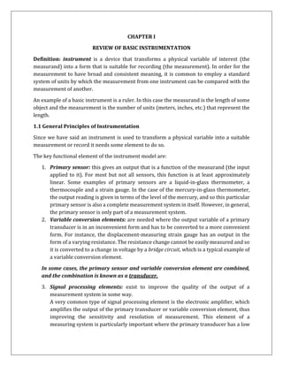 Chap 1 review of instrumentation | PDF