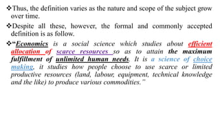 Chapter I Basics of Economics(university common course).pptx