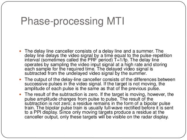DELAY LINE CANCELLER IN RADAR PDF