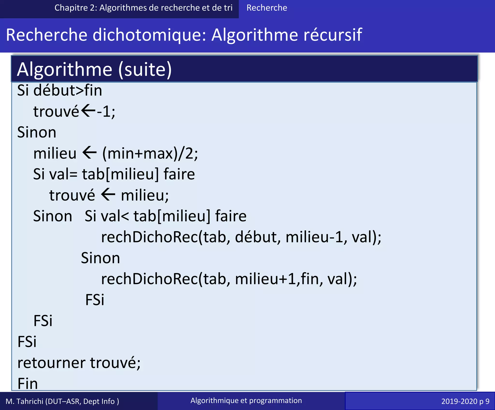 Chapitre 2 - Les algorithmes de recherche et de tri.pdf