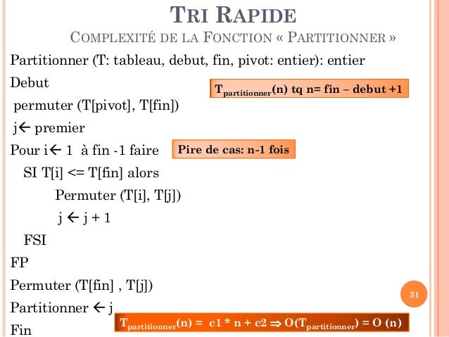 Chapitre iv algorithmes de tri