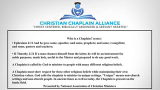Chaplain certifcation 3 | PPTX