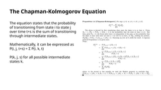 Chapman- Kolmogrov Equation In Computer Oriented Statistical ...