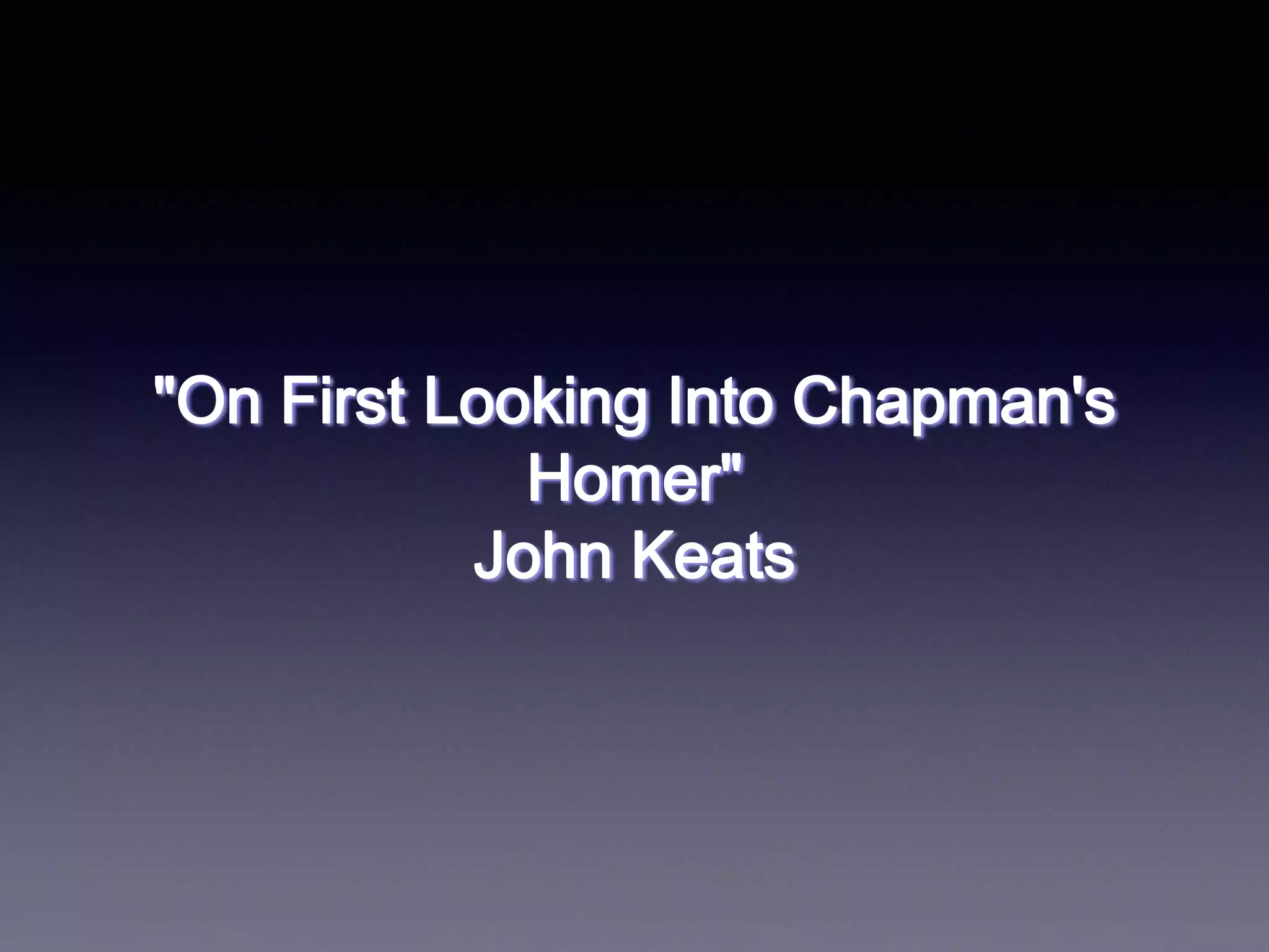 Chapman's homer | PPT